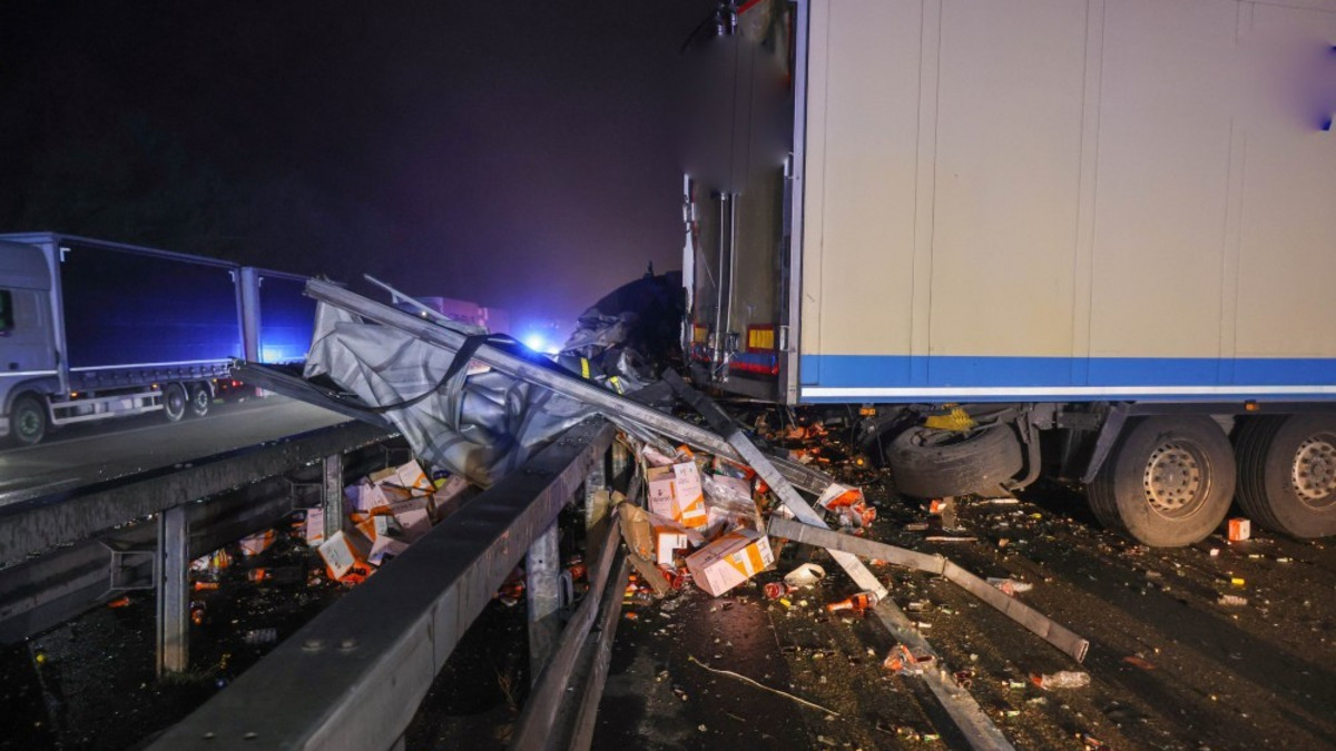 Spirituosen-Laster steht quer: A5 bei Alsfeld gesperrt