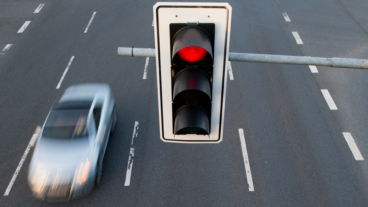 Stilvolle Rot Ber Ampel Fahren Ebenbild