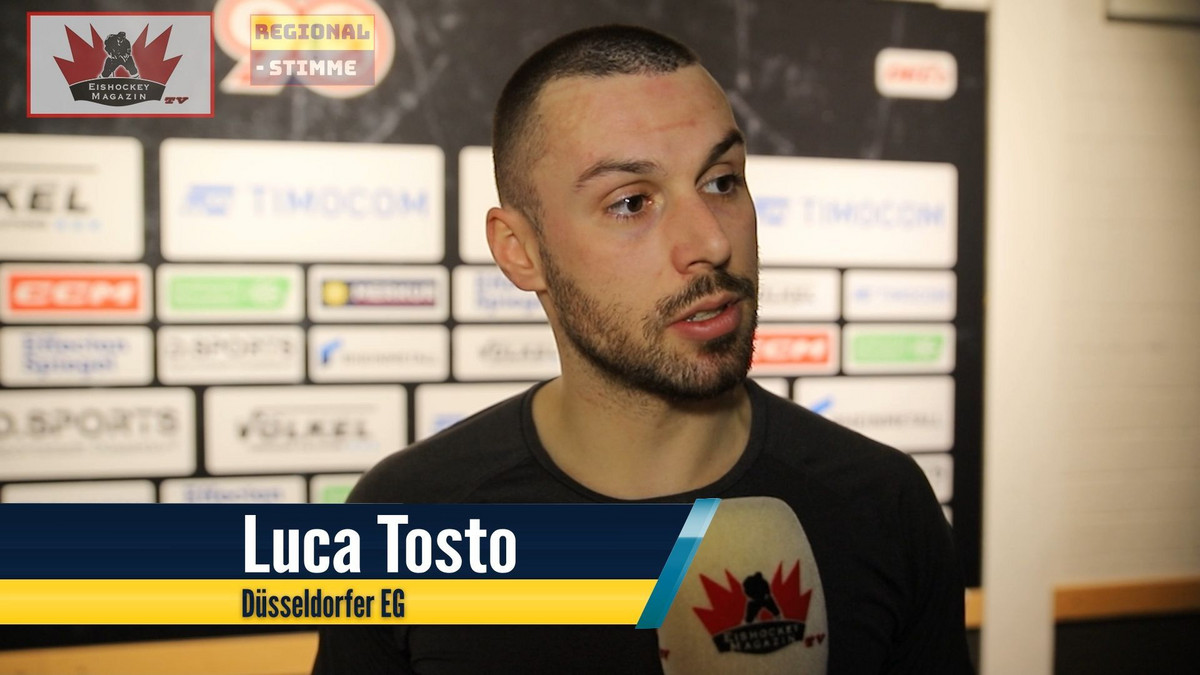 Das sagen die Trainer und Luca Tosto zum Sieg der Düsseldorfer EG gegen ...