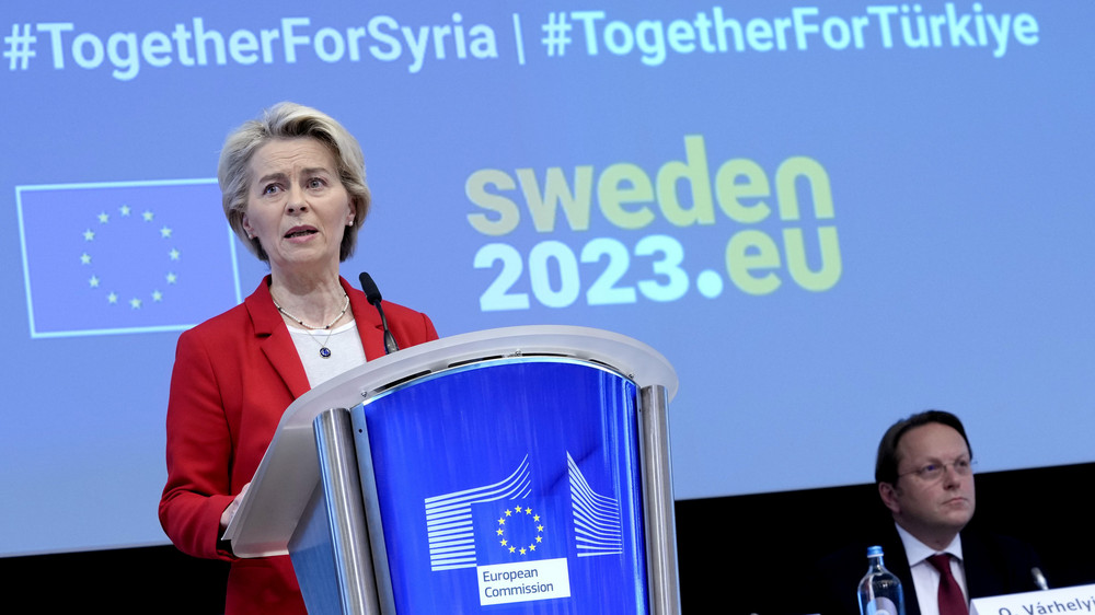 Geberkonferenz sammelt sieben Milliarden Euro für Türkei und Syrien Geberkonferenz sammelt sieben Milliarden Euro für Türkei und Syrien