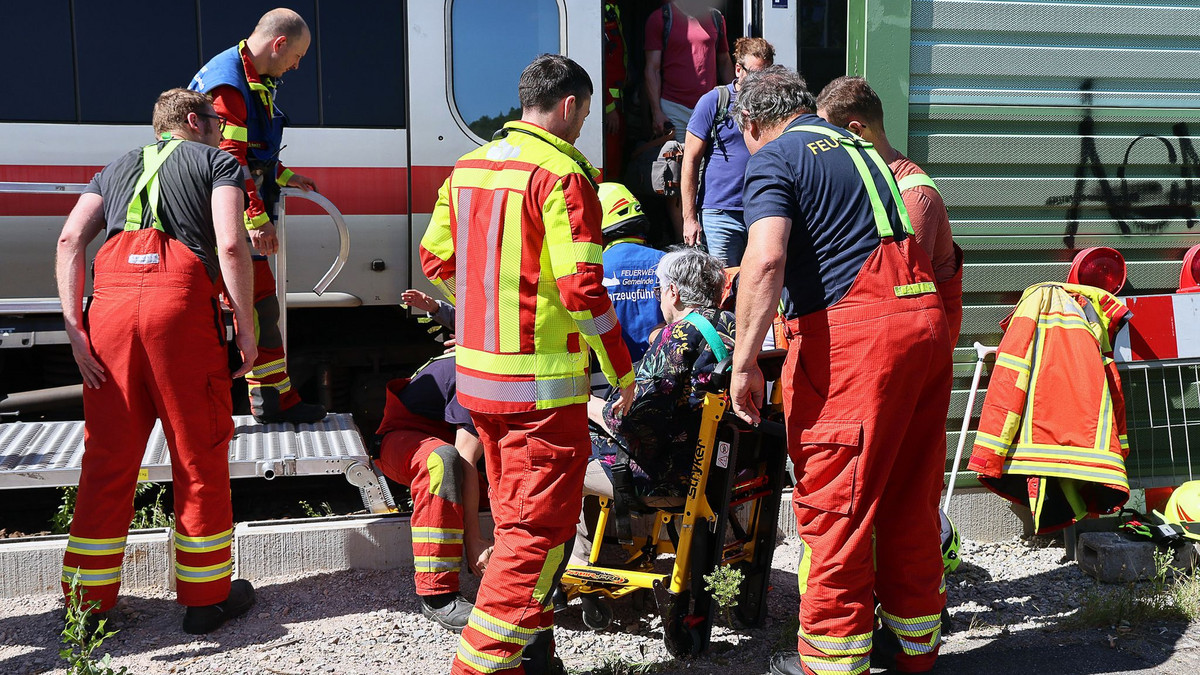 ICE-Panne in Unterfranken: Zug evakuiert bei Hitze